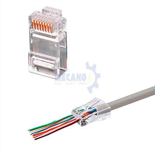 CONECTOR RJ-45 P/CABLE INTERNET UTP GENERICO - Mecano Elec Tools