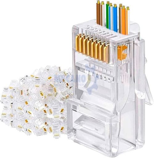 CONECTOR RJ-45 P/CABLE INTERNET UTP ORIGINAL - Mecano Elec Tools