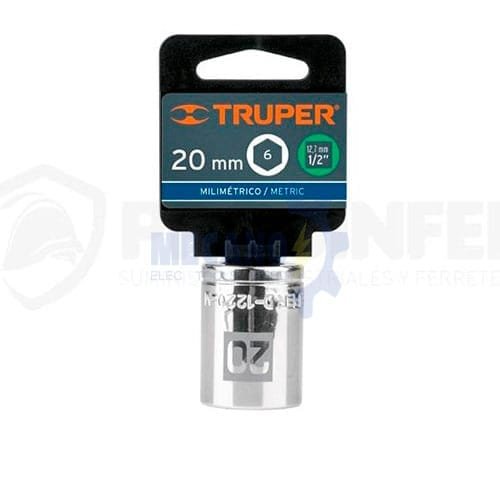 DADO HEXAGONAL ENCASTRE 1/2" DE 20 MM TRUPER - Mecano Elec Tools